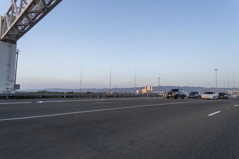 Empty Freeway Under Suspension Bridge at Dawn HDRi Maps and Backplates