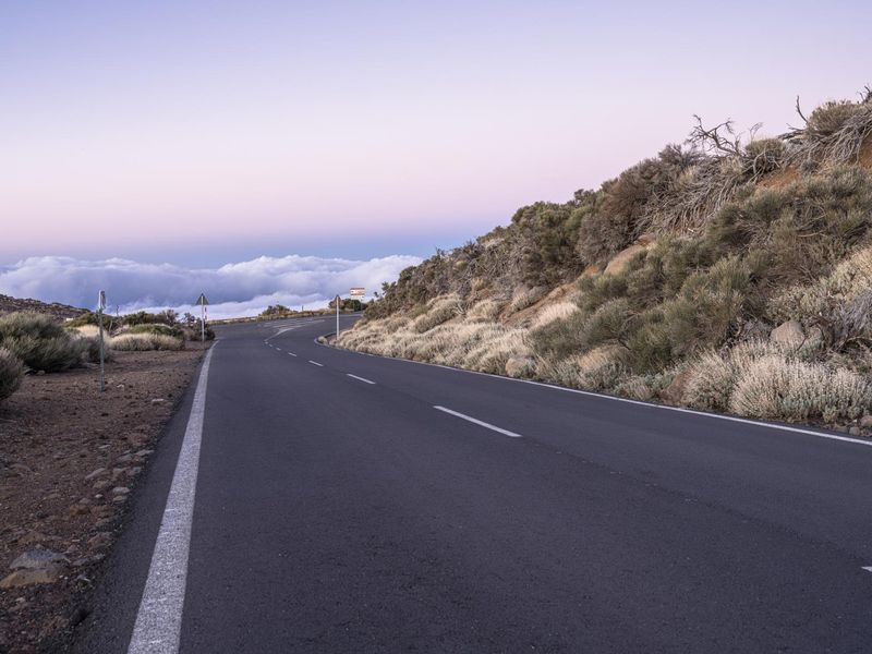 Empty Highway through Rocky Hillside in Tenerife HDRi Maps and Backplates