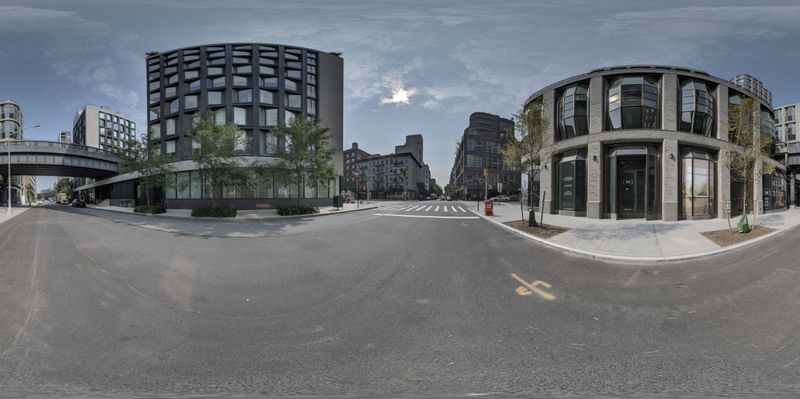 Empty Intersection in a Metropolitan Area HDRi Maps and Backplates