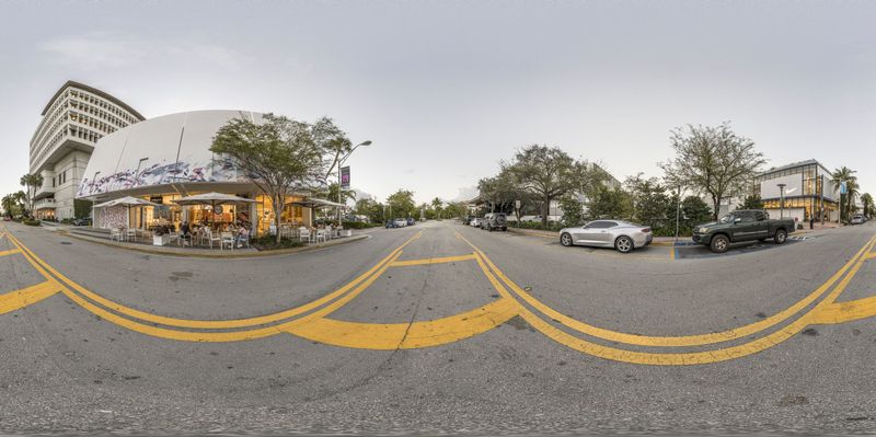 Empty Intersection in Miami, Florida HDRi Maps and Backplates