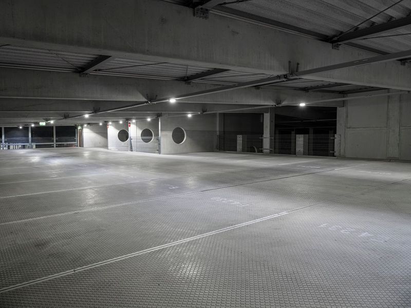 Empty Parking Garage at Night in Berlin HDRi Maps and Backplates