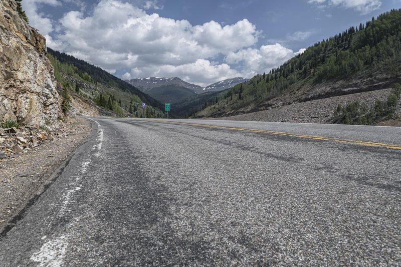 Empty Paved Mountain Road in Colorado, USA HDRi Maps and Backplates