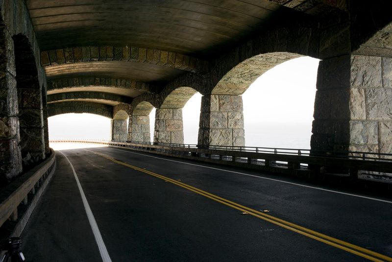 An Empty Road with Arches in California, USA HDRi Maps and Backplates