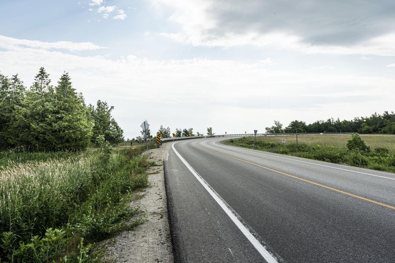 Empty Road in Beautiful Landscape HDRi Maps and Backplates