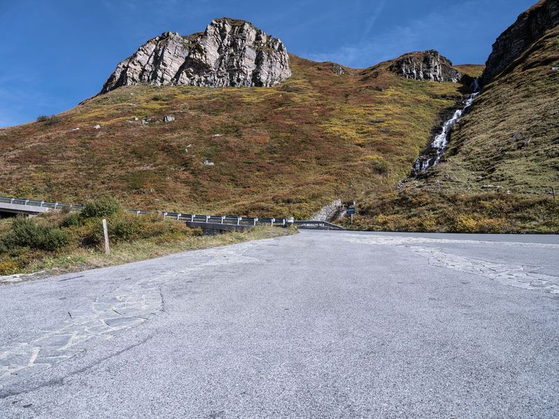 Empty Road on a Hillside in Austria with Scenic Mountain Landscape HDRi ...