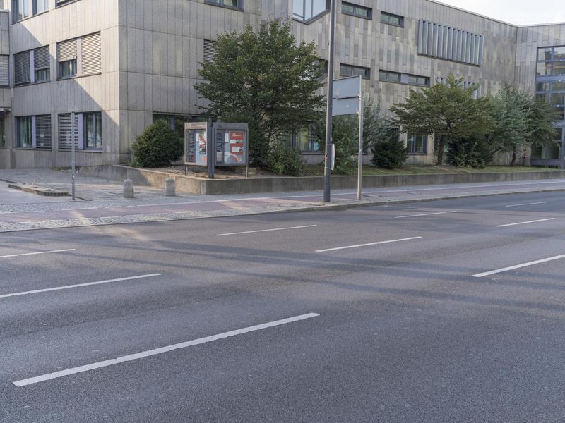 Empty Street Corner in Berlin, Germany HDRi Maps and Backplates