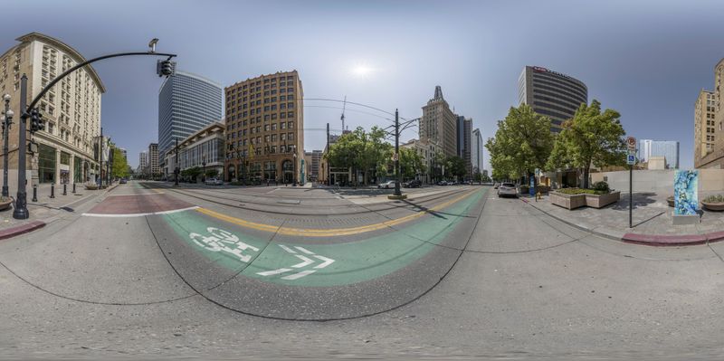Empty Street View from Fisheye Lens in Salt Lake City HDRi Maps and ...