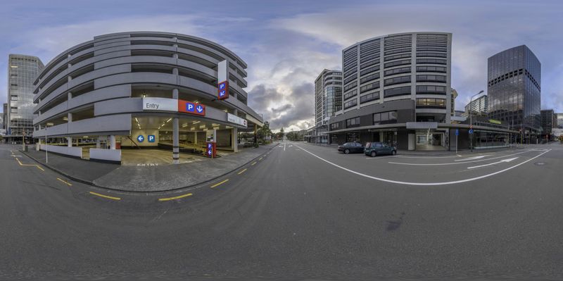 An Empty Street: Intersection and Urban Design HDRi Maps and Backplates