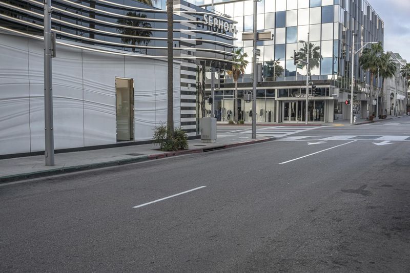 Empty Street Los Angeles Morning Dawn HDRi Maps and Backplates
