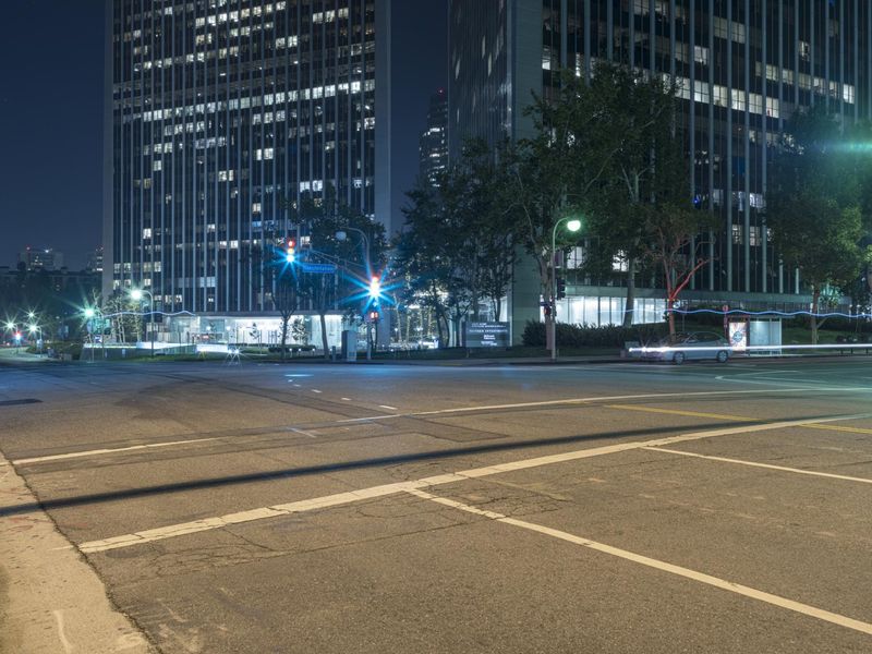 Empty Street at Night in Los Angeles, California, USA HDRi Maps and ...