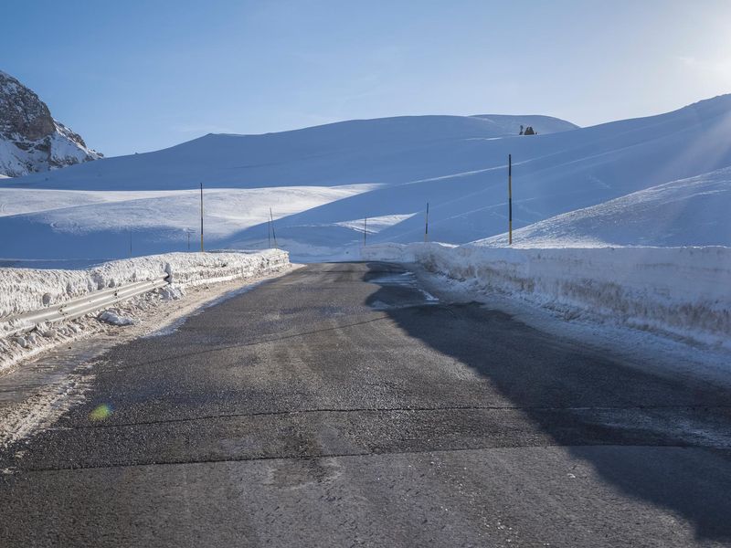 Endless Road Through the Alps in Switzerland HDRi Maps and Backplates