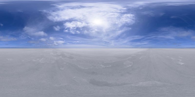 Endless Salt Plains at Daytime HDRi Maps and Backplates