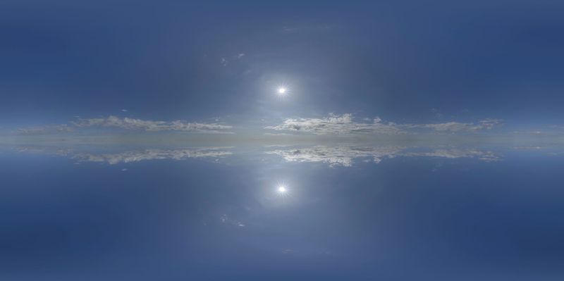 Endless Sky Dome and Cloudy Open Space HDRi Maps and Backplates