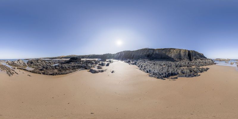 Europe's Hidden Gem: A Panorama of Beach and Cliff HDRi Maps and Backplates