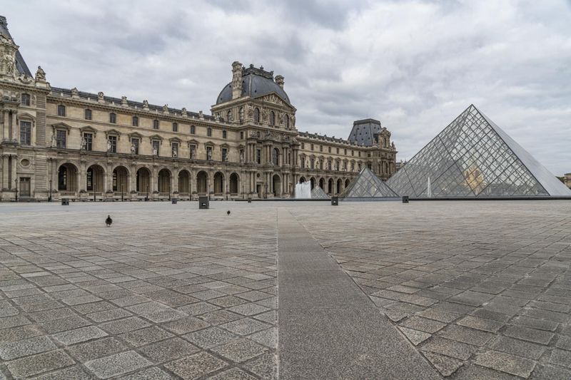 Europe's Palace: A Pyramid in Paris under a Grey Sky HDRi Maps and ...