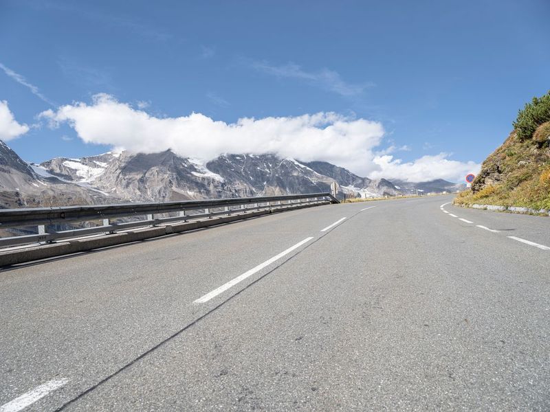 Road in Europe with Asphalt Surface and Guard Rail HDRi Maps and Backplates