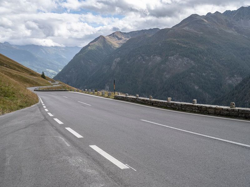 Europe Scenic Road with Armco Barrier Guard Rail HDRi Maps and Backplates
