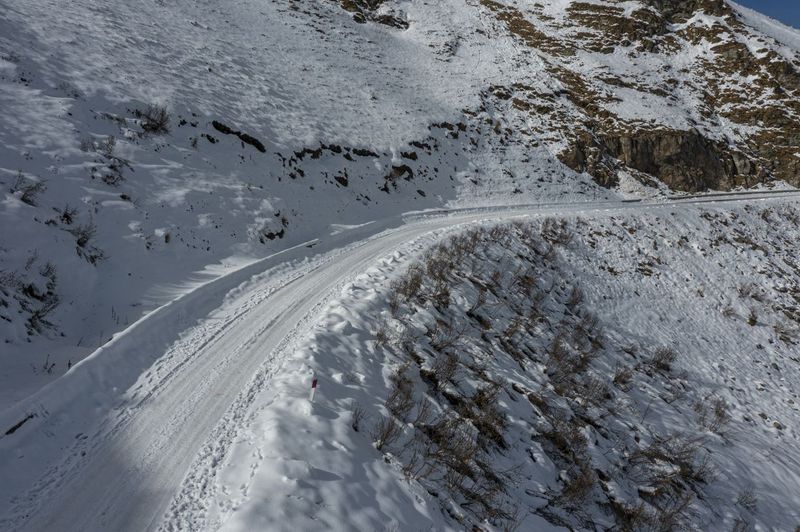 Europe Snowy Mountain Slope Landscape HDRi Maps and Backplates