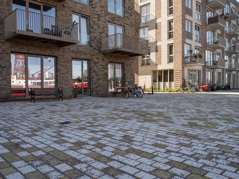 Urban Design in Europe: Paver Street in a Residential Area HDRi Maps ...