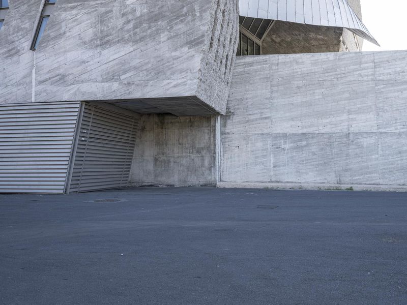European Architecture: A Concrete Building with a Unique Roof HDRi Maps ...