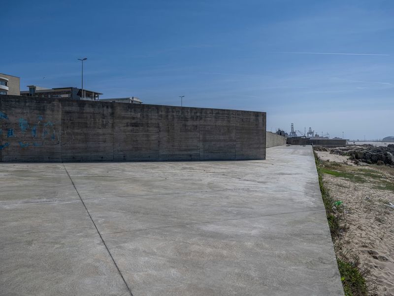 European Beach Day: Concrete Walls by the Ocean HDRi Maps and Backplates