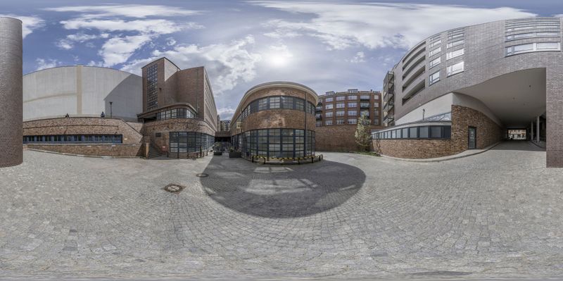 European City in Germany: Captivating Urban Design HDRi Maps and Backplates