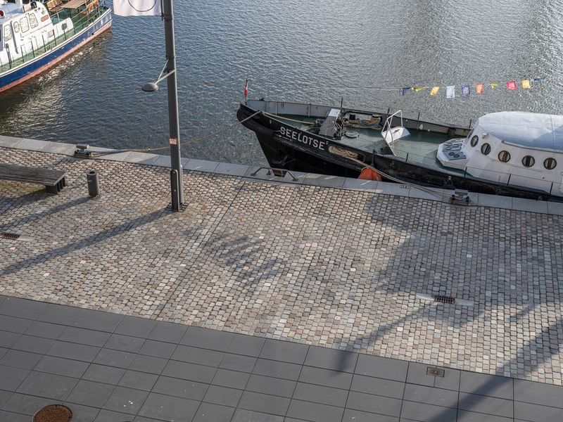 European City Harbor: Daytime Views of Cobblestone Streets