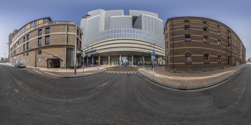 European City in the Netherlands: A Bus Intersection HDRi Maps and ...