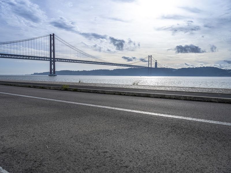 European Coastline: Clear Sky and Bridge in Lisbon HDRi Maps and Backplates