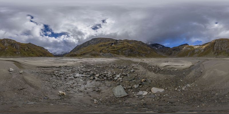 European Glacier Road: Through Rugged Mountains - HDRi Maps and Backplates
