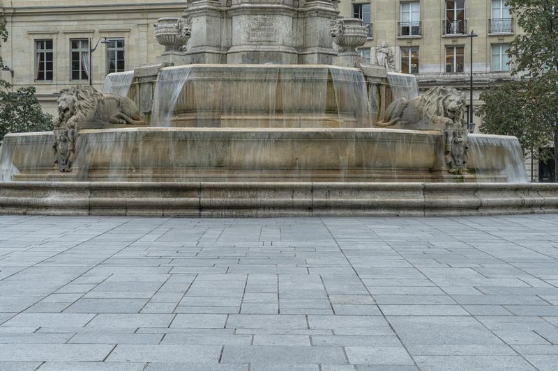 European Marble City: A Walkway with a Beautiful Fountain HDRi Maps and ...