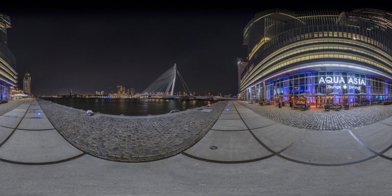 European Metropolis: A Captivating Night Cityscape HDRi Maps and Backplates