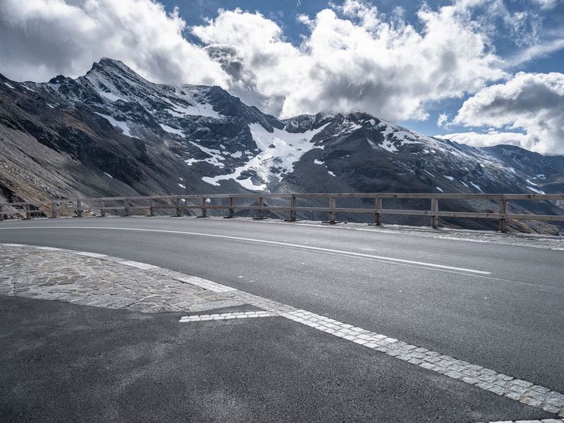 European Mountain Road under Clear Skies HDRi Maps and Backplates