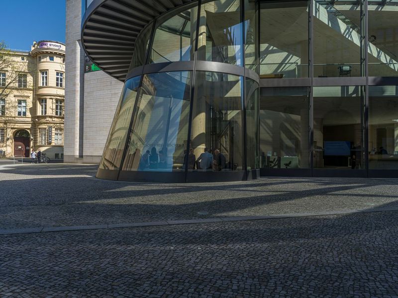 European Urban Design with Glass Walls HDRi Maps and Backplates