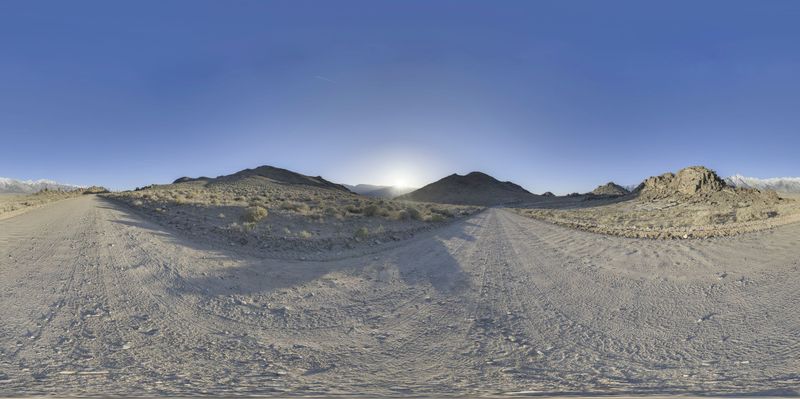 Exploring Desert Roads in Alabama Hills, USA HDRi Maps and Backplates