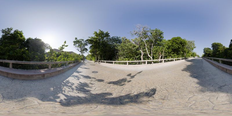 Scenic Road in Solidaridad, Mexico HDRi Maps and Backplates