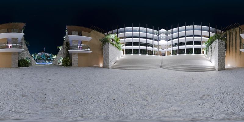 Modern Architecture in Solidaridad, Mexico HDRi Maps and Backplates
