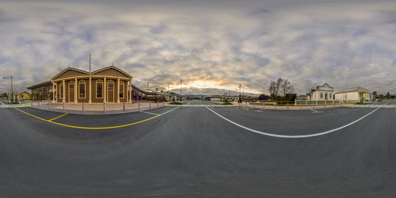 Suburban Residential Area in the City HDRi Maps and Backplates