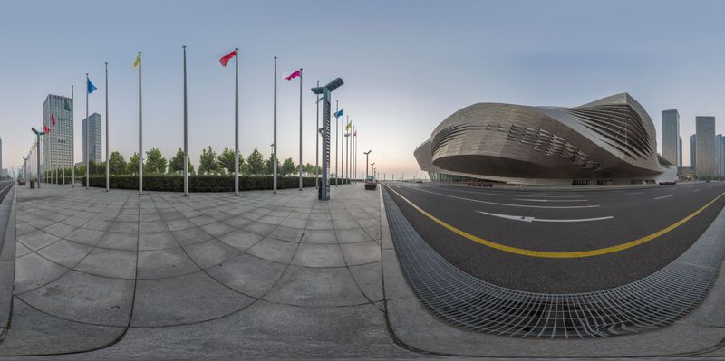 Modern Architecture in Dalian, China HDRi Maps and Backplates