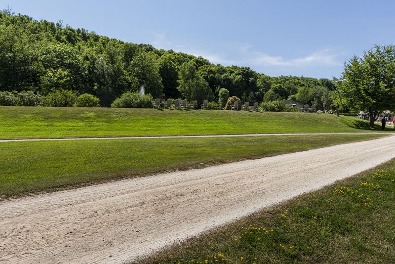 Scenic Country Road in a Lush Green Landscape HDRi Maps and Backplates