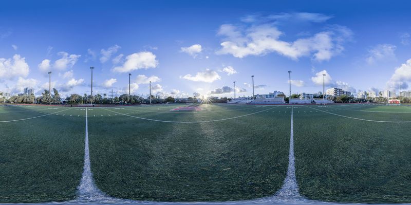 Florida Soccer Field: A Panoramic View HDRi Maps and Backplates