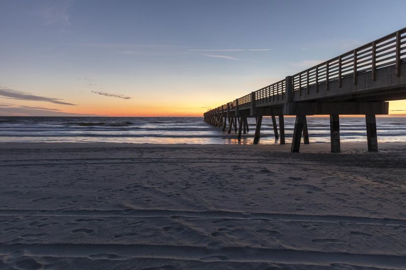 Florida Sunset at Pier on Ocean Beach HDRi Maps and Backplates