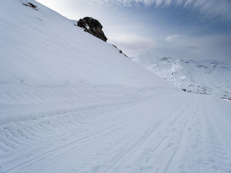 French Alps Snowy Mountain Trail HDRi Maps and Backplates