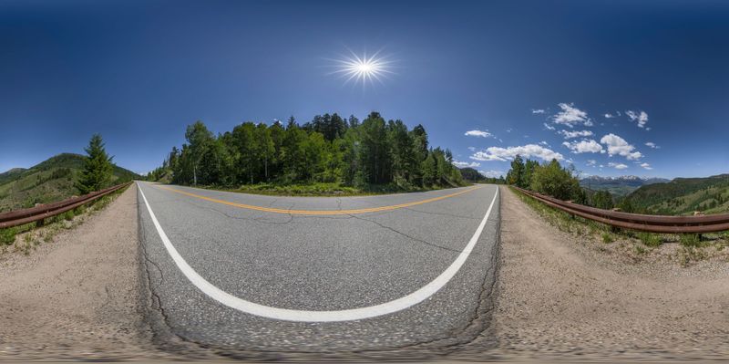 Panoramic Road with Mountain View in Frisco, Colorado HDRi Maps and ...