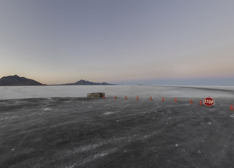 Frozen Area in Utah: Empty Stop Sign, Mountain Range, Snow HDRi Maps ...