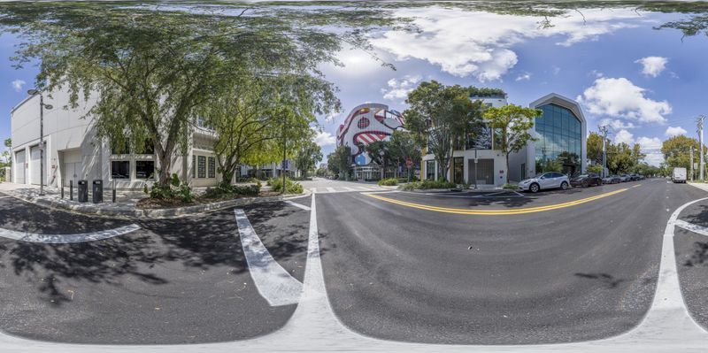 Futuristic Art District in Miami, Florida HDRi Maps and Backplates