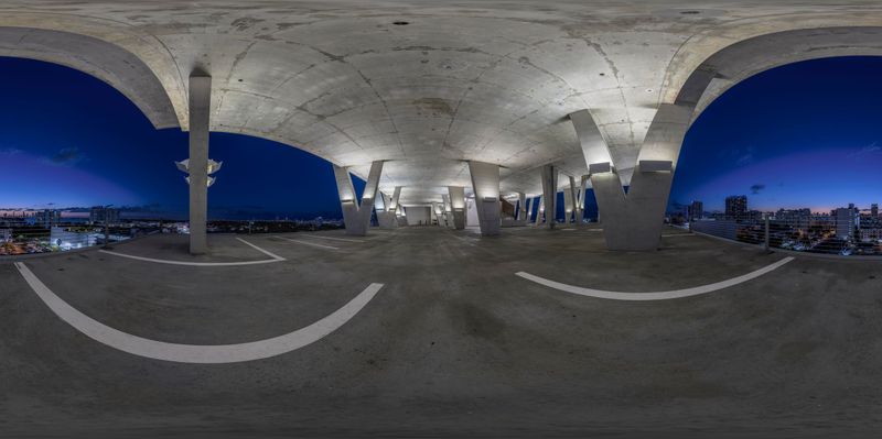 Futuristic Building in Miami, Florida HDRi Maps and Backplates