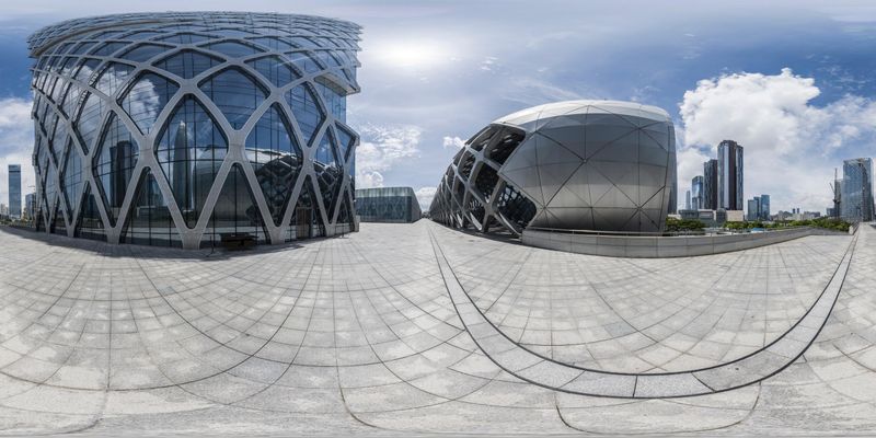 Futuristic Building in Shenzhen, China HDRi Maps and Backplates