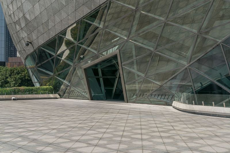 Futuristic Glass Wall Cityscape in Guangzhou, China HDRi Maps and ...