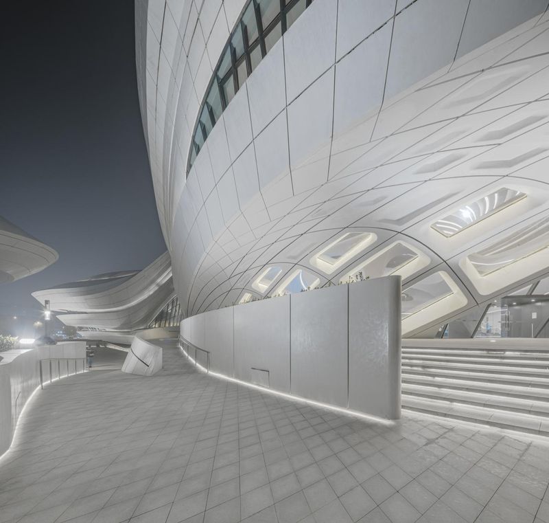 Futuristic Music Hall and Opera in the City at Night HDRi Maps and ...